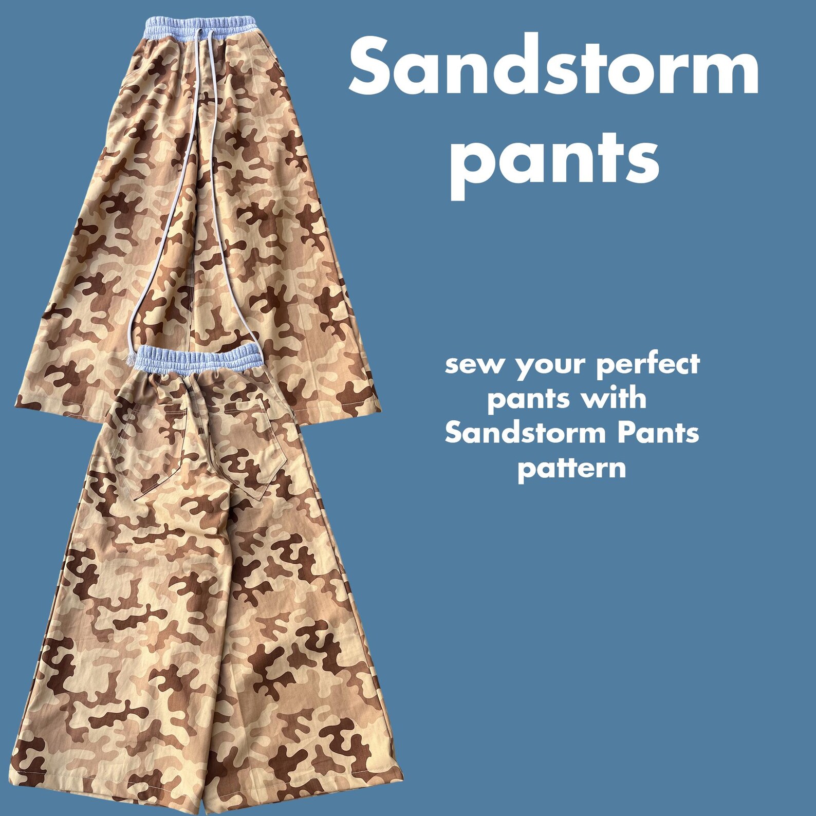 Sandstorm Baggy Pants Digital Sewing Pattern PDF | Unisex Loose Fit ...