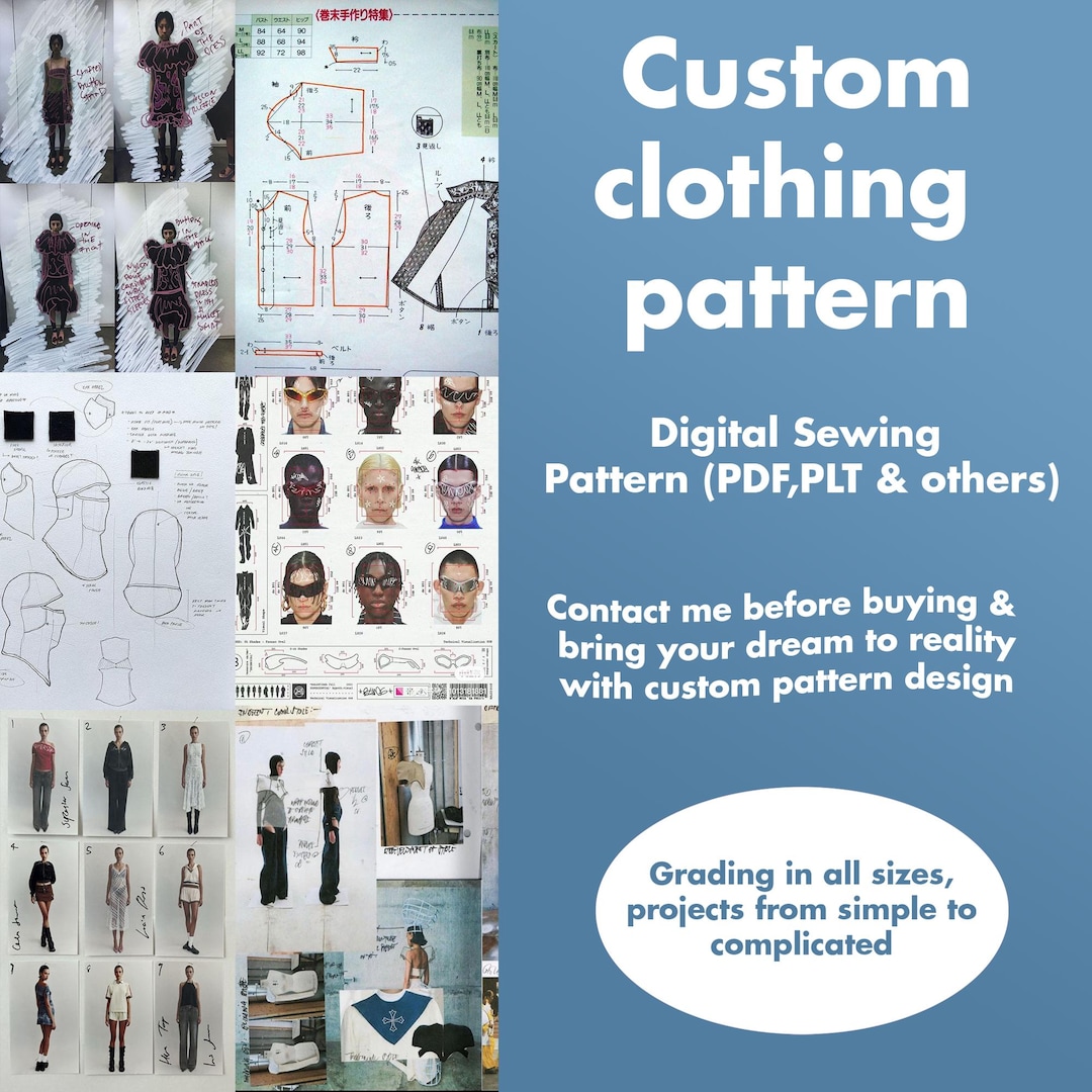 Custom Clothing Pattern Making Service | Personalized Sewing Patterns ...