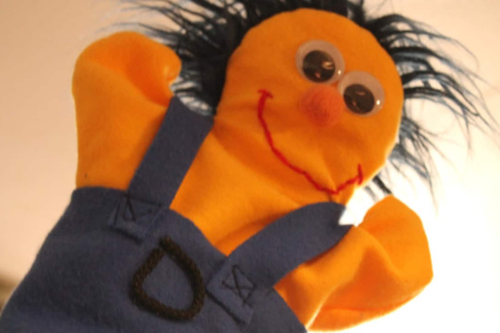 Yellow Guy Hand Puppet - DHMIS - Plush Fleece and Fun Fur. - Etsy