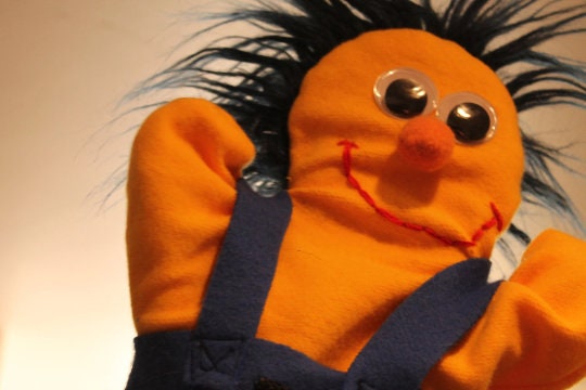 Yellow Guy Hand Puppet - DHMIS - Plush Fleece and Fun Fur. - Etsy