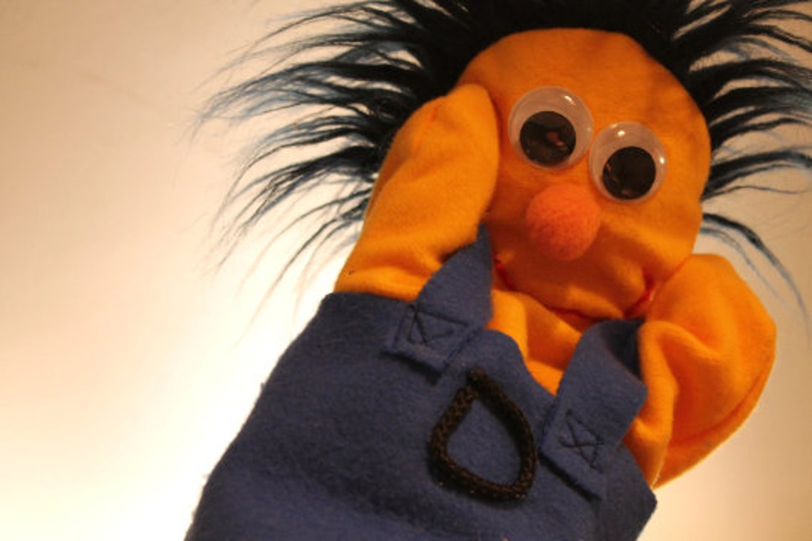 Yellow Guy Hand Puppet - DHMIS - Plush Fleece and Fun Fur. - Etsy