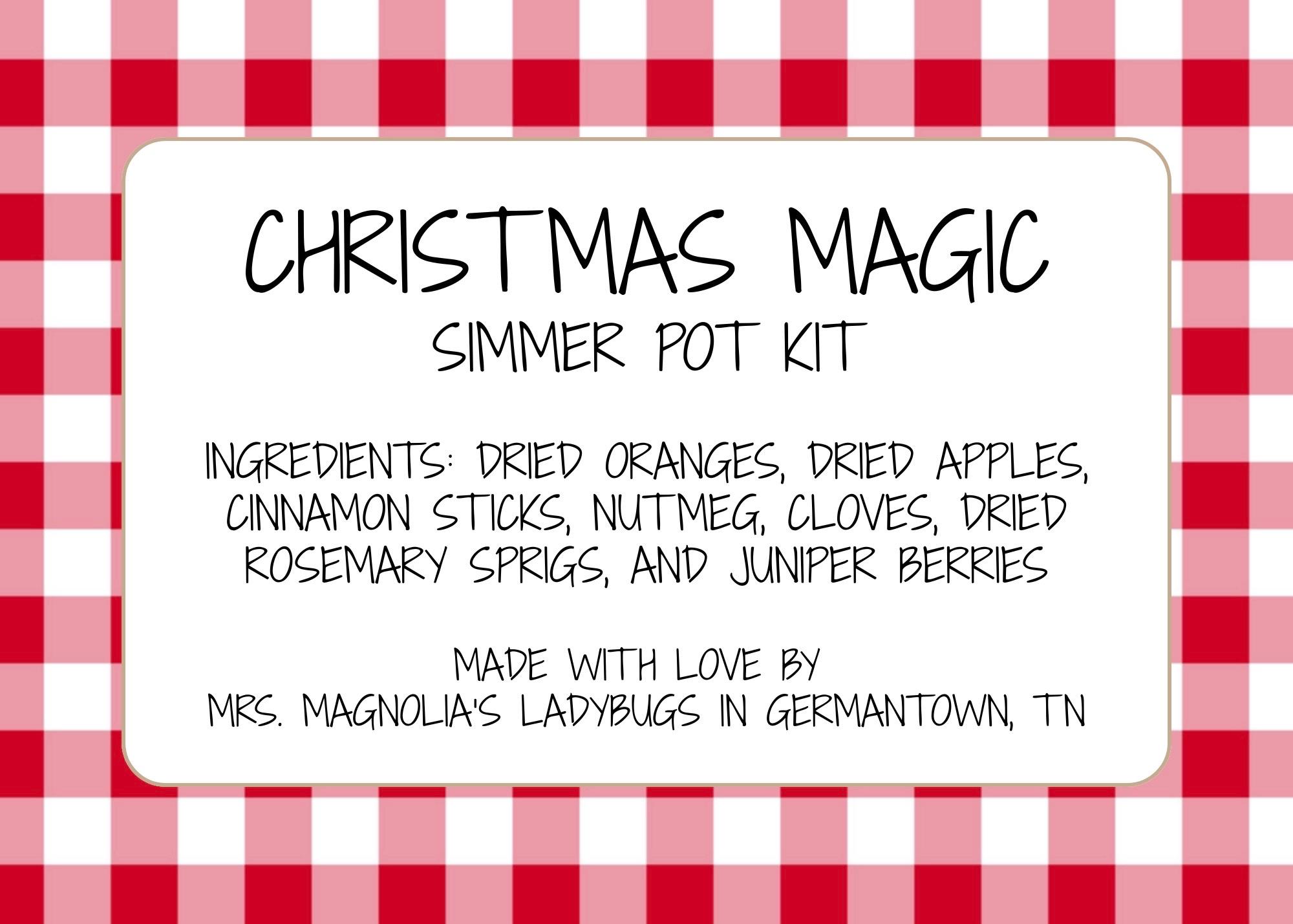 Holiday Magic Simmer Pot Kit | Christmas Simmer Kit | Hancrafted | Cozy ...
