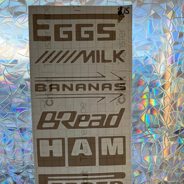 Grocery List Car Sponsor Decal - Etsy