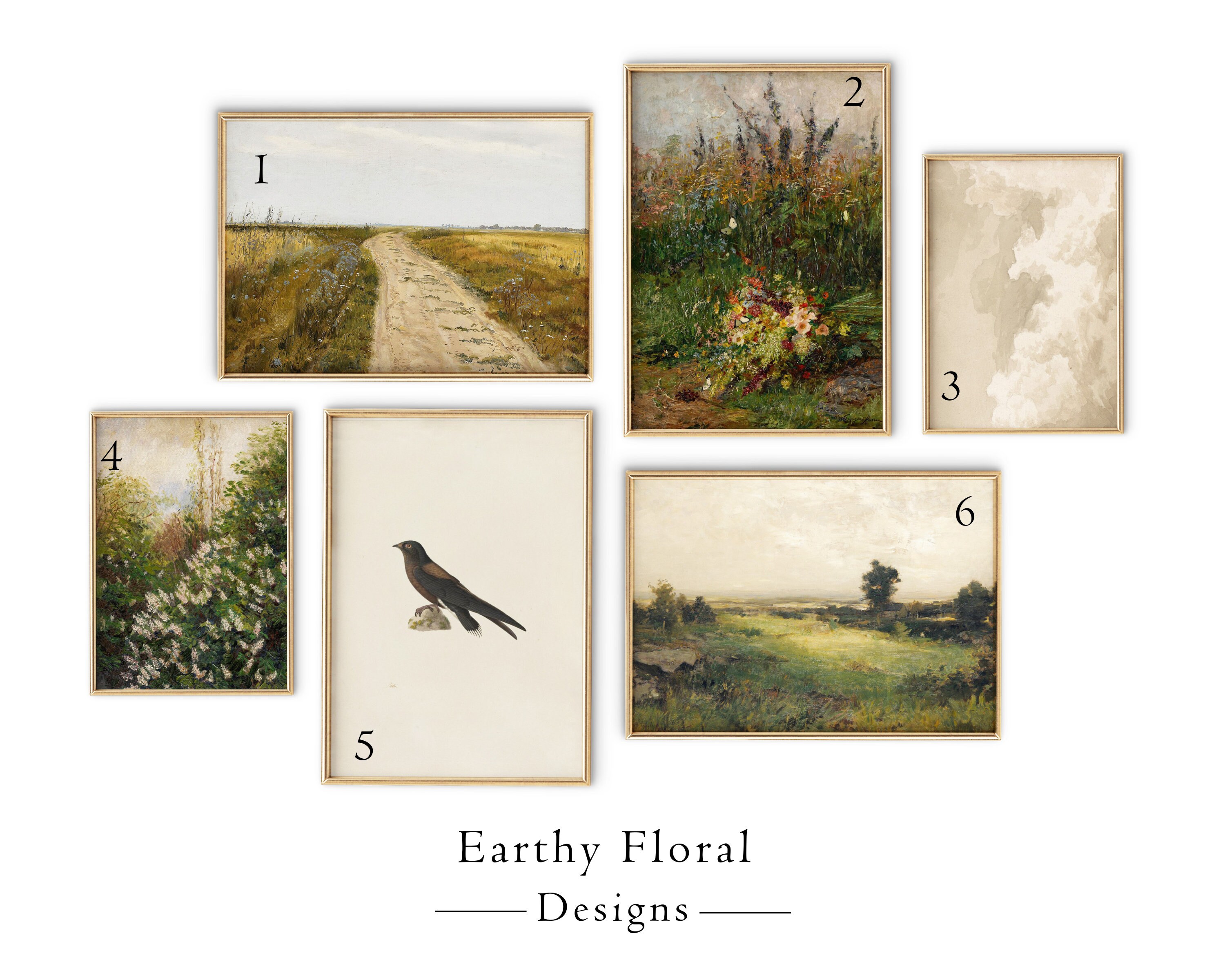 English Countryside Gallery Wall Art | Vintage Landscape Art | English ...