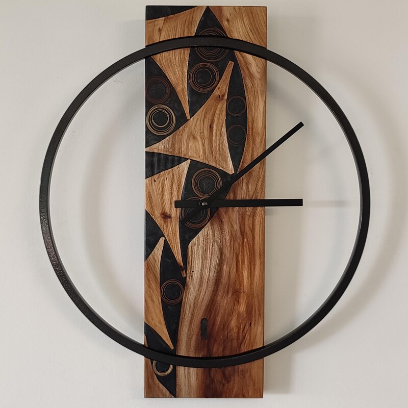 Modern Wood Clock - Etsy