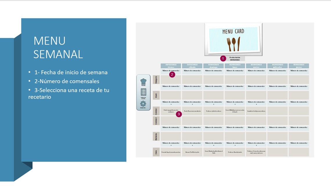 Organiza tu menú semanal y obtén instantáneamente la lista de la compra ...