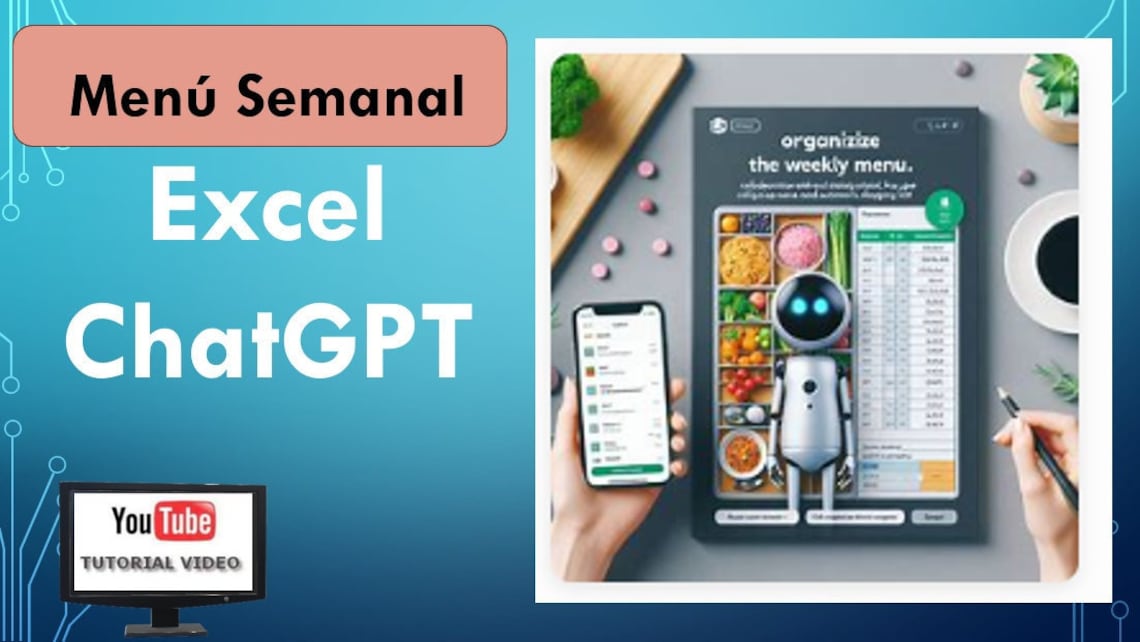 Plantilla de Excel para Menú Semanal con ChatGPT: Recetas ...