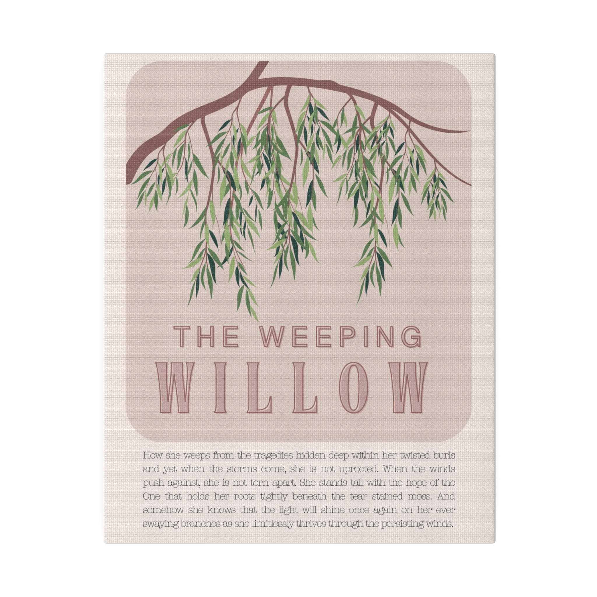 Willow Tree Poem Wall Art Christian Decor Minimalist - Etsy