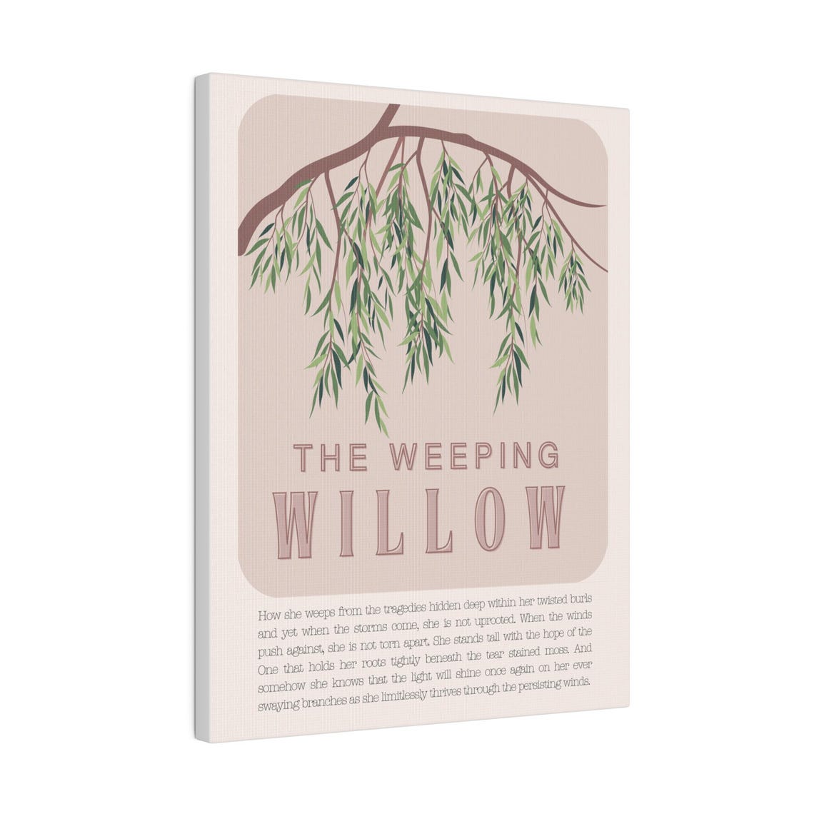 Willow Tree Poem Wall Art Christian Decor Minimalist - Etsy