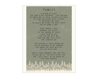 Psalm 23 Minimalist Scripture Wall Decor Satin Poster Hanging - Etsy