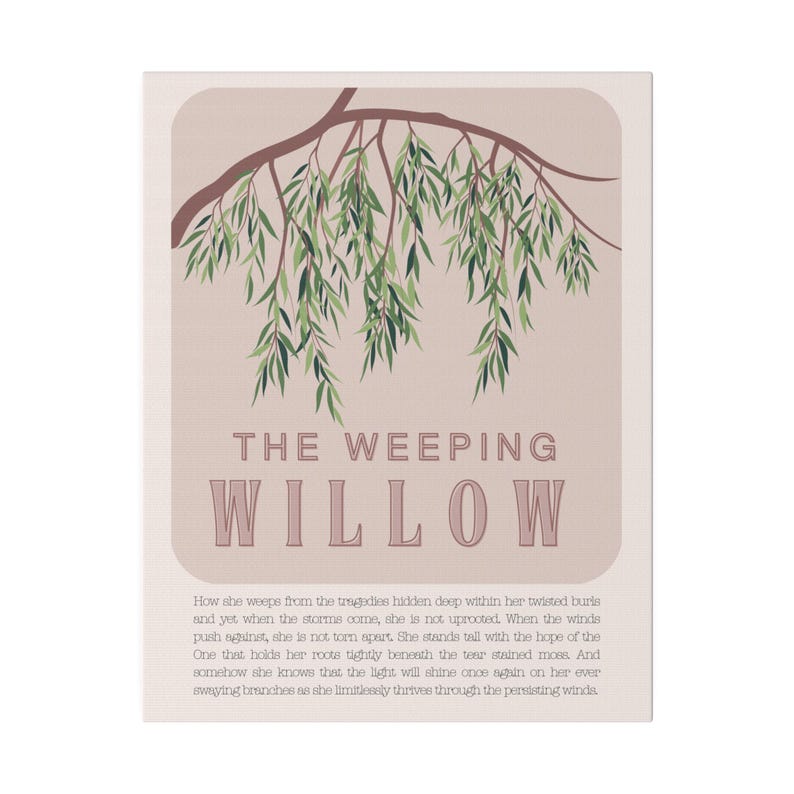 Willow Tree Poem Wall Art Christian Decor Minimalist - Etsy