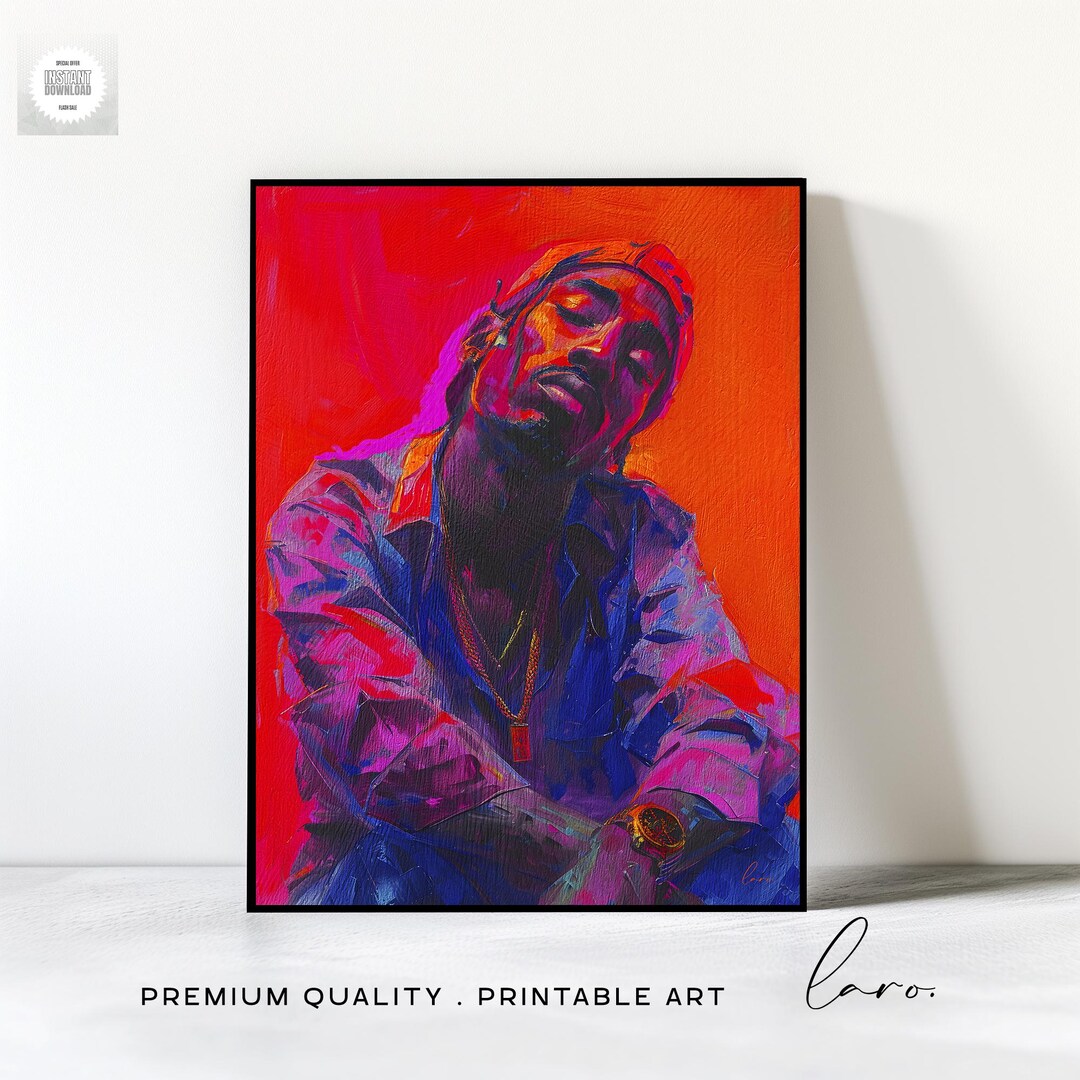 2pac Music Poster, 2pac Abstract Art, 2pac Digitale Download, 2pac ...