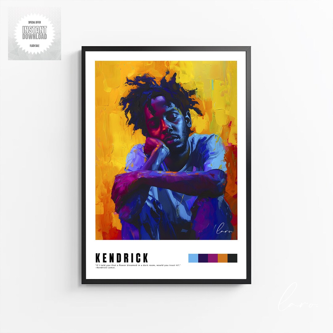 Kendrick Lamar Poster, Black Art Print, the Heart V, Digitaler Download ...