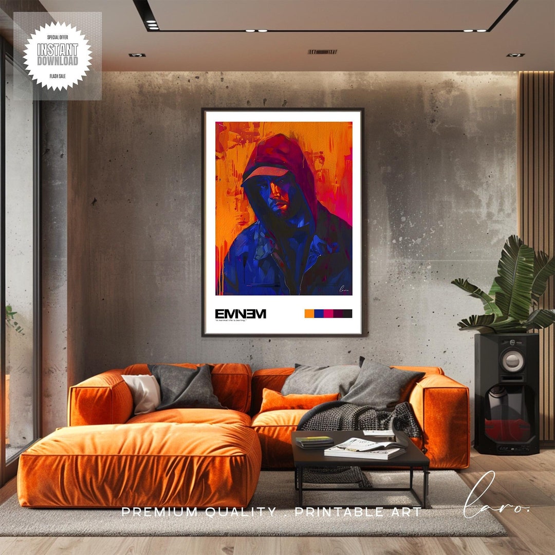 Eminem Music Poster, Eminem Abstract Art, Eminem Digitale Download ...