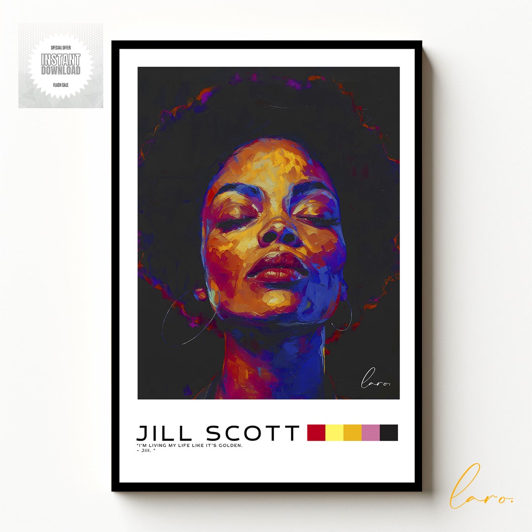 Jill Scott Music Poster,jill Scott Abstrakte Kunst, Jill Scott ...