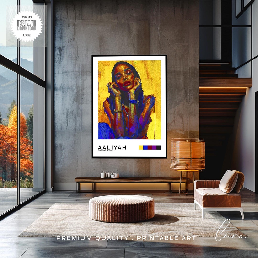 Aaliyah Music Poster, Aaliyah Abstract Art, Aaliyah Digitale Download ...