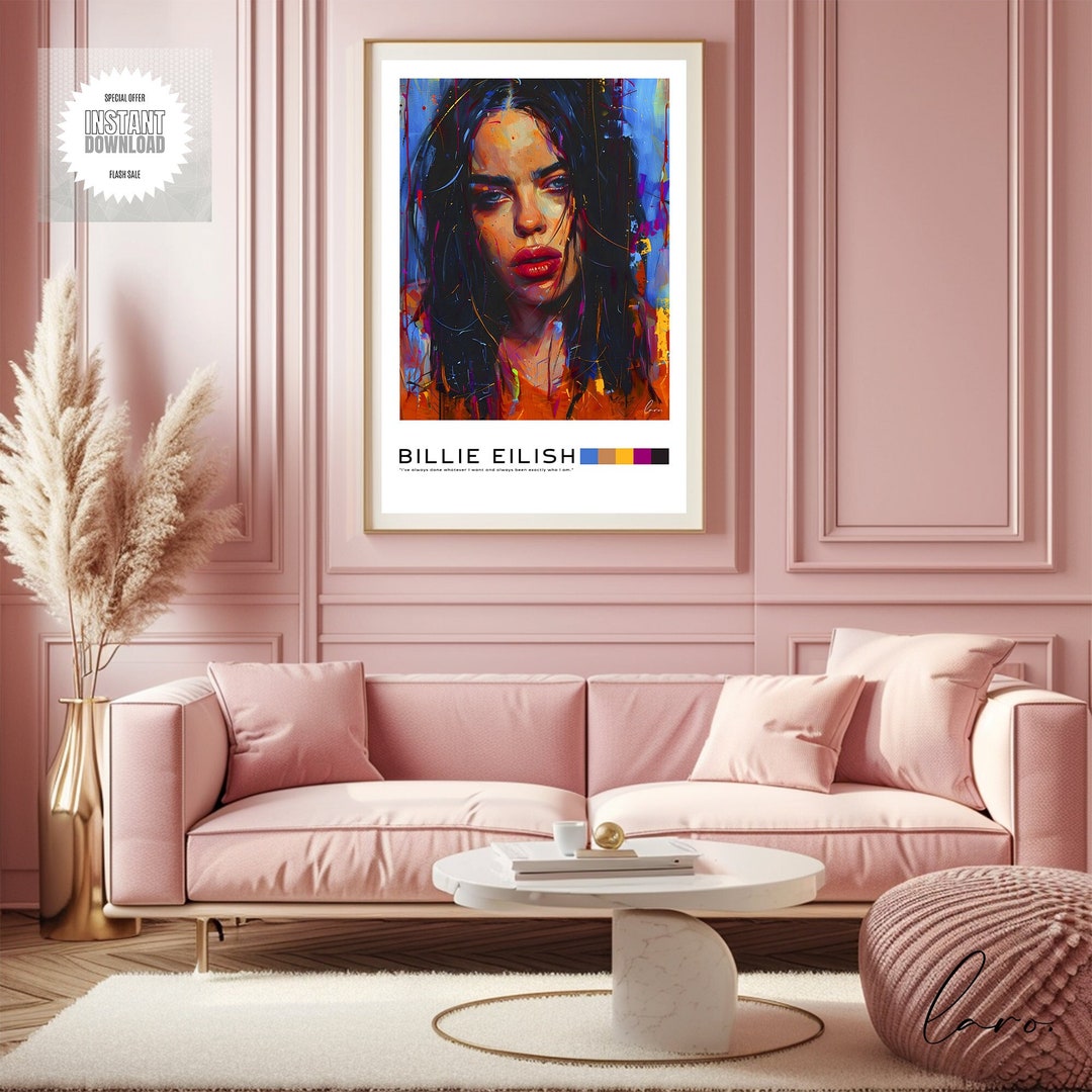 Billie Eilish Poster, Billie Eilish Wall Art,billie Eilish Art, Billie Eilish Shirt,billie ...