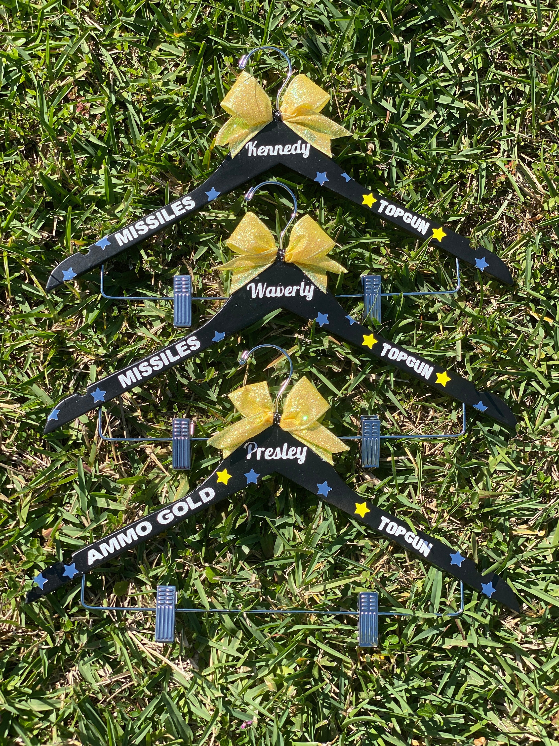 Personalized Cheer Uniform Hanger: Custom Solid Wood Gift With Team ...