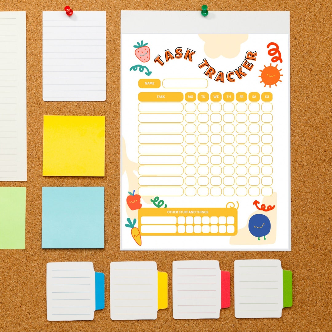 Chore Chart for Kids, Habit Tracker, Children's Task List ...