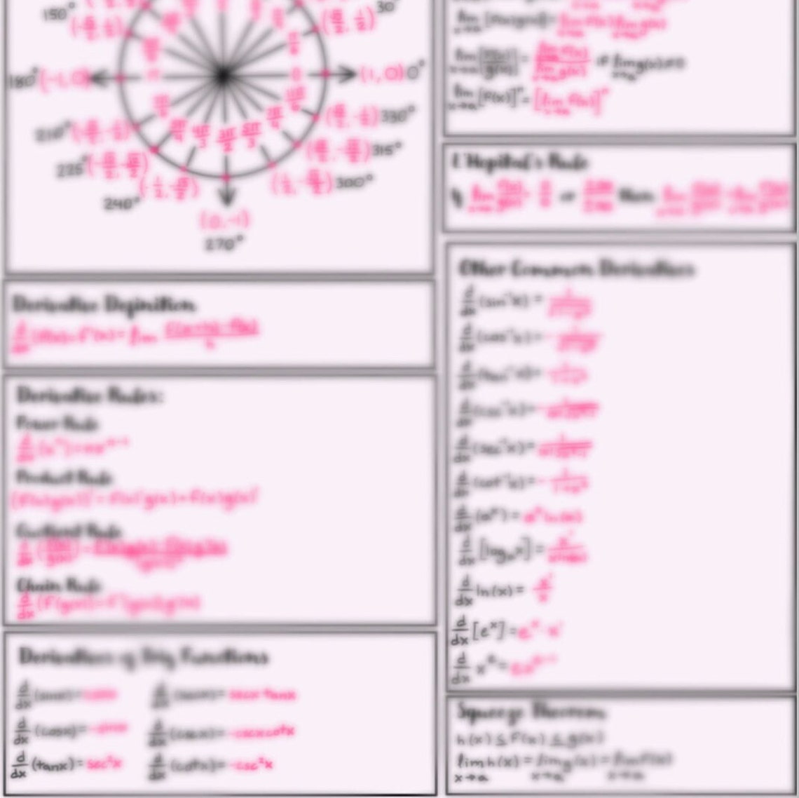 Calculus 1 Cheet Sheet - Etsy