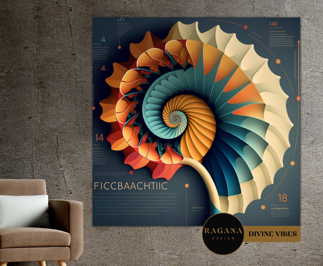 Abstract Fibonacci Infographic Divine Vibes Digital D - Etsy