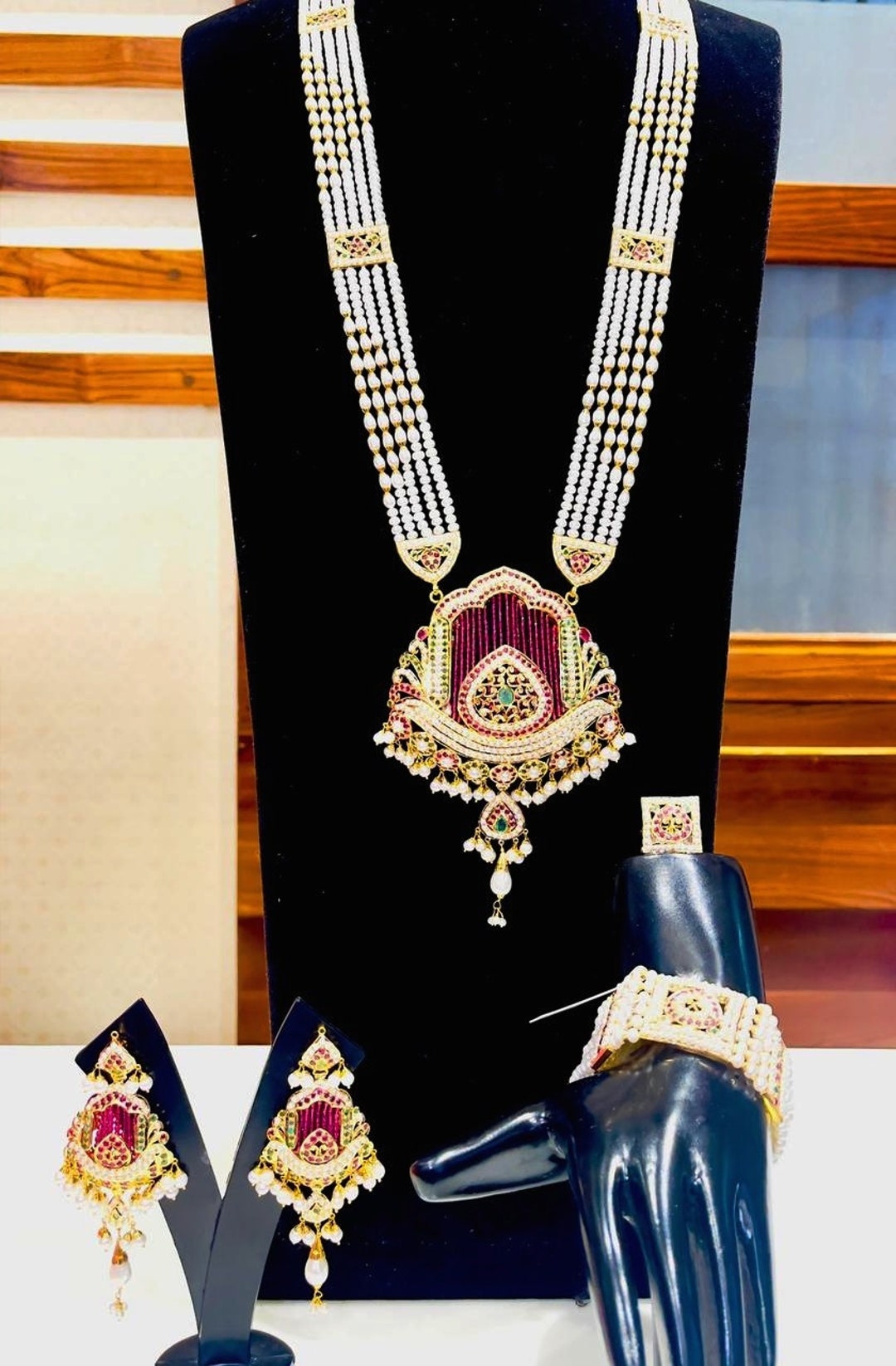 Rani Haar Set Gold Design, Indian Jewelry, Haar Set Gold Design - Etsy