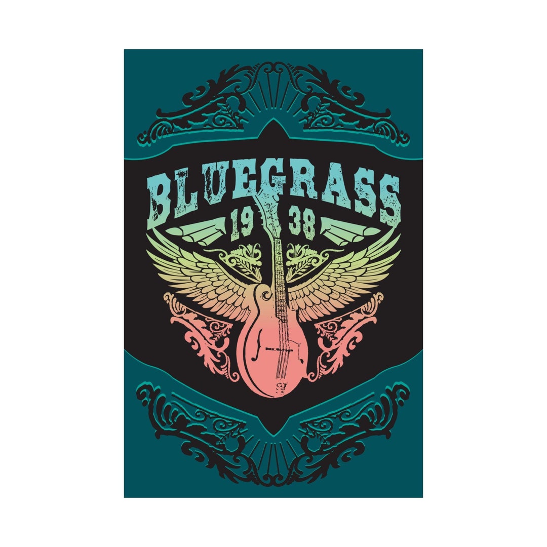 Bluegrass Glow Premium Wall Art Print, Bluegrass Music - Etsy