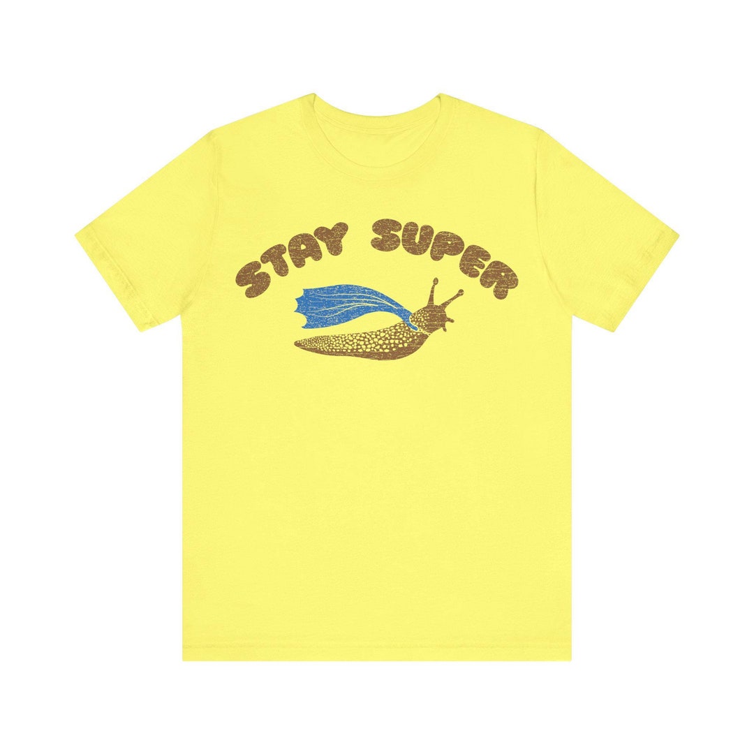 Stay Super Slug Premium T-shirt, Funny Super Hero, Vintage Graphic Tee ...