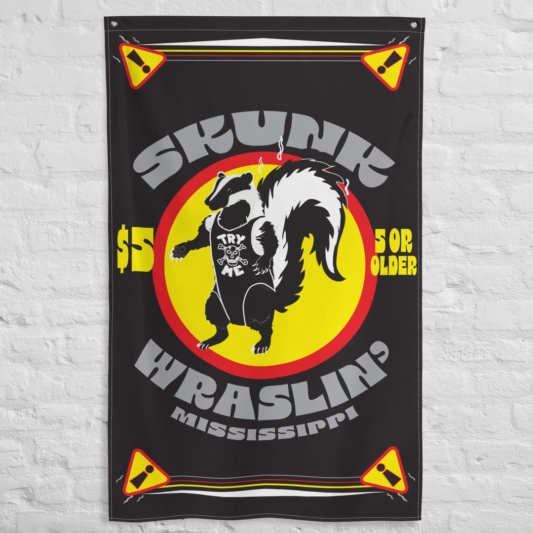 Skunk Wrestling Flag - Etsy
