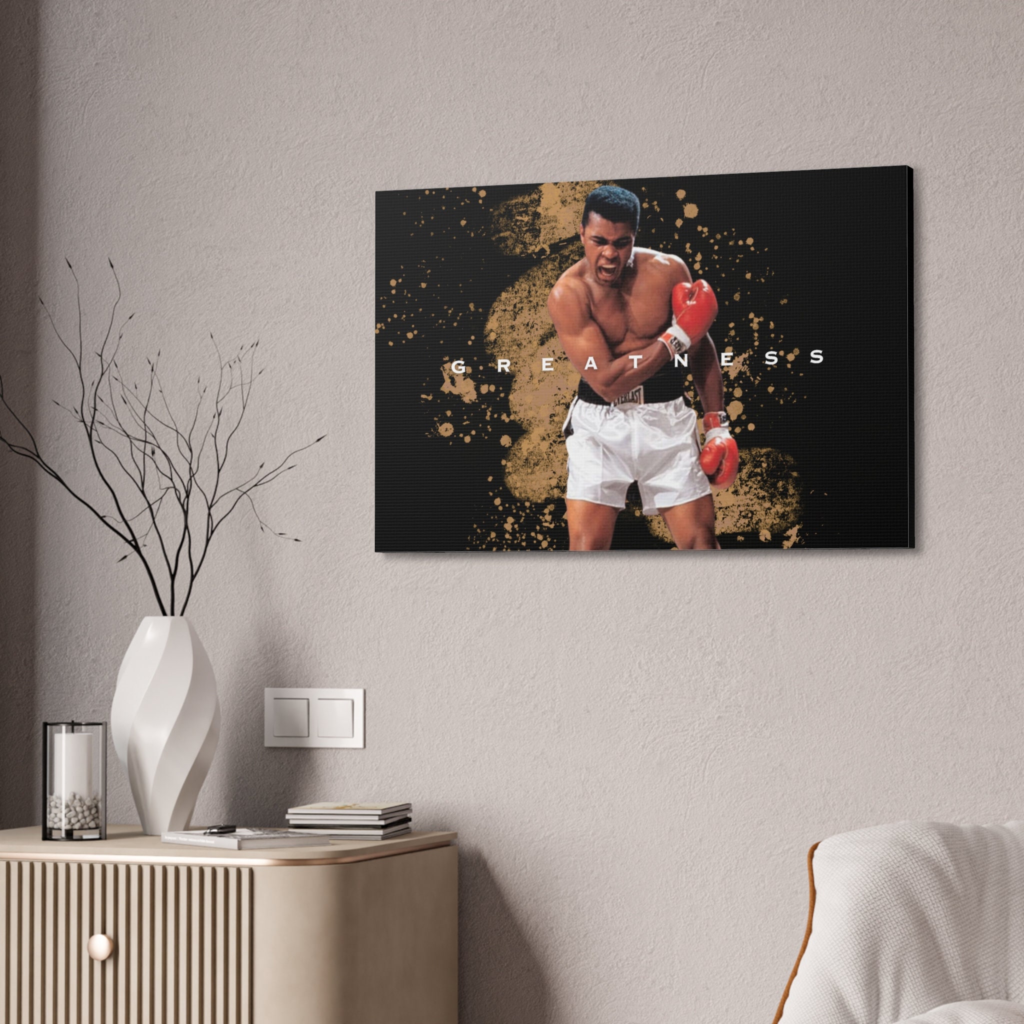 Canvas Wall Art Muhammad Ali Boxing Decor the Greatest of All Time Wall ...