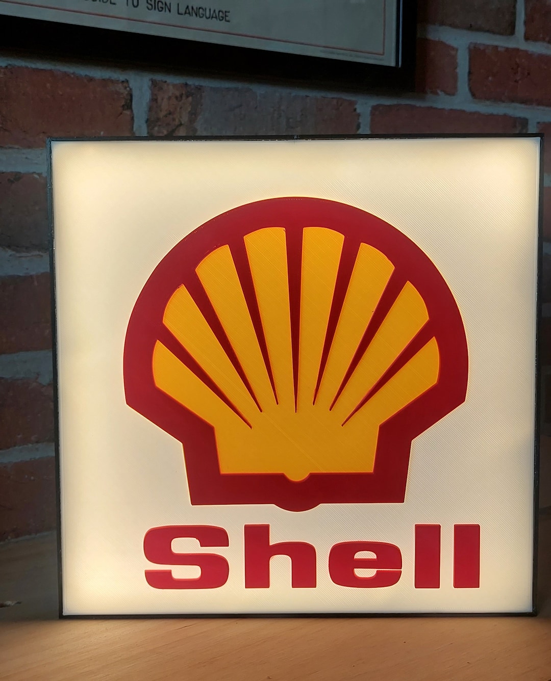 Vintage Shell Logo Lamp 3D Printing - Etsy