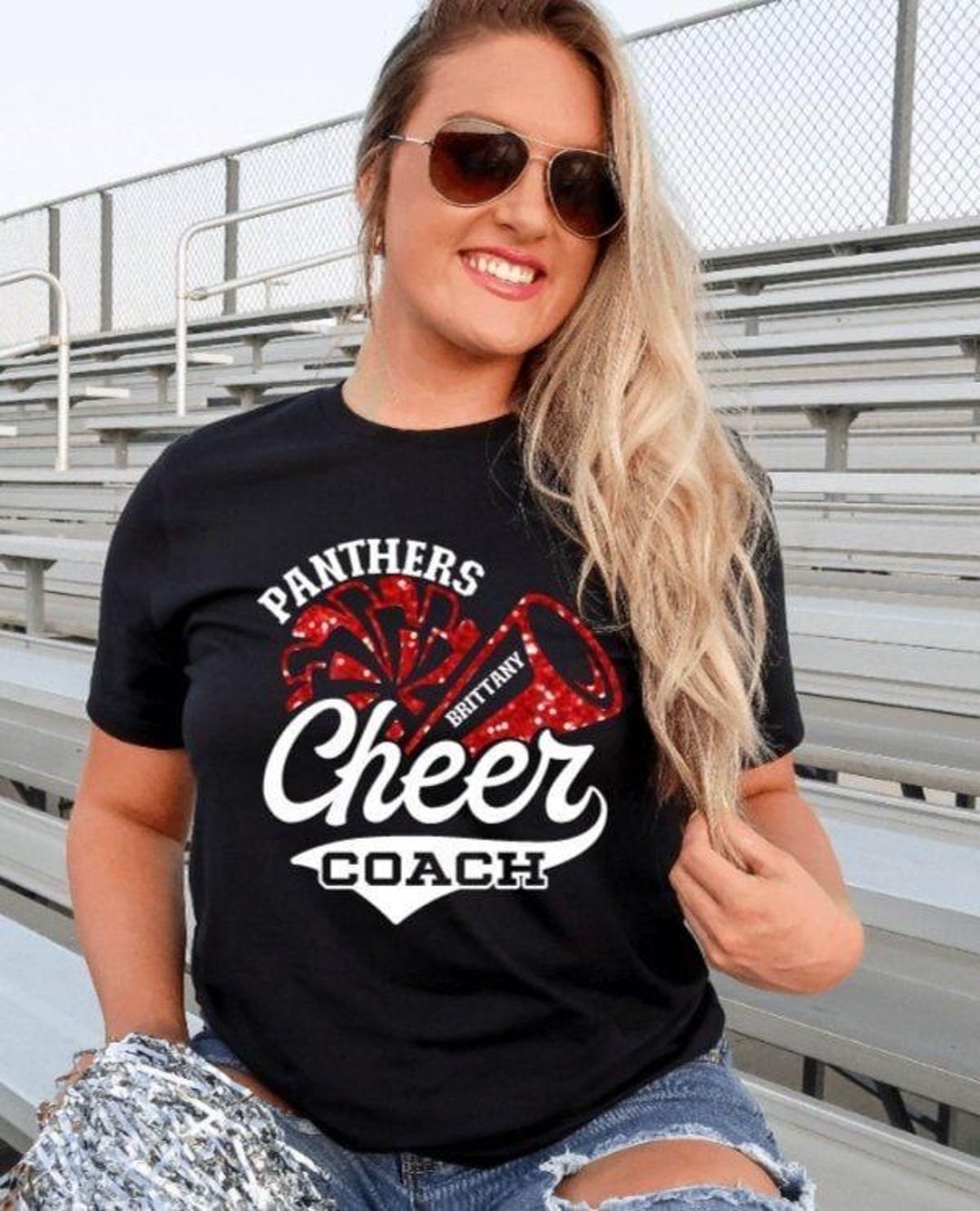 Customizable Spirit Shirt With Mascot and Letter School Colors Spirit ...