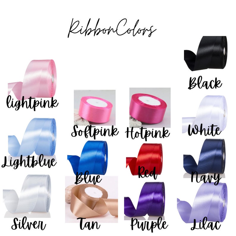 Personalized Bow Ribbon for Ramos Buchones / Satin Ribbon / for Flowers ...