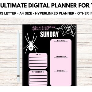 The Spooky Weekly Planner - Etsy