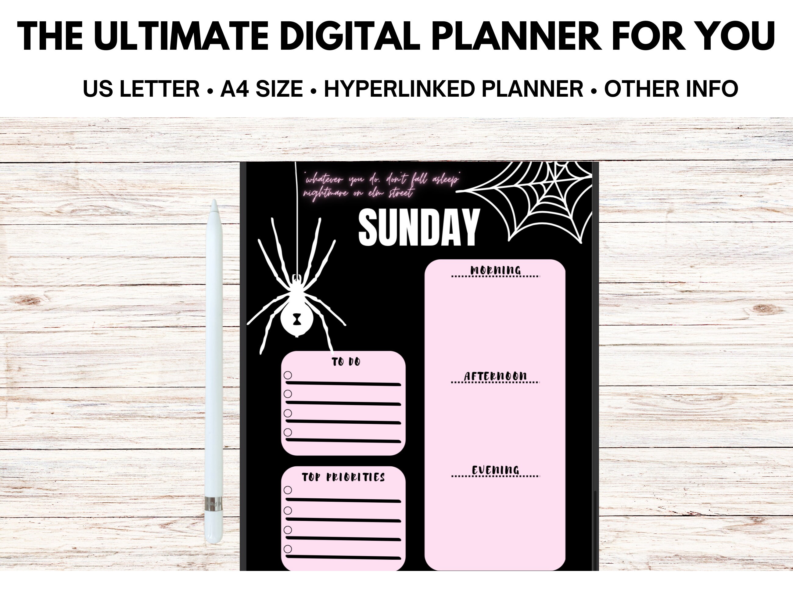The Spooky Weekly Planner - Etsy