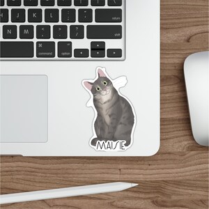Cat Customizable Sticker Personal Decal Gift for Cat Lover Handmade ...