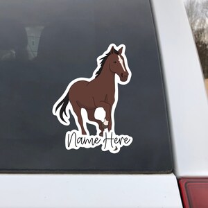 Customizable Horse Vinyl Personal Sticker Decal Gift for Equestrian ...