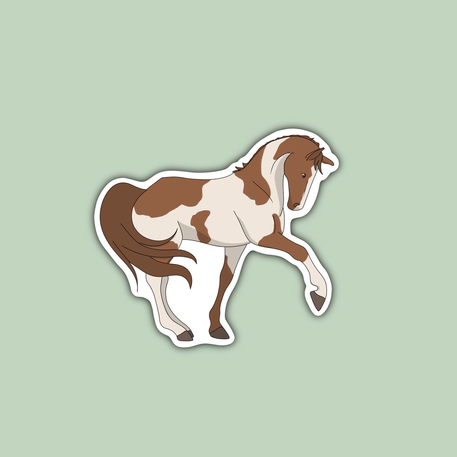 Customizable Horse Sticker Personal Decal Gift for Equestrian Handmade ...