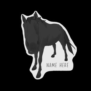 Horse Vinyl Sticker Customizable Equestrian Horse Water Resistant - Etsy