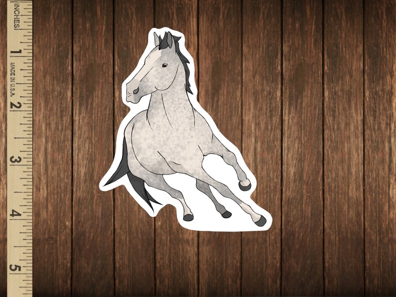 Customizable Galloping Horse Sticker Personal Decal Gift for Equestrian ...