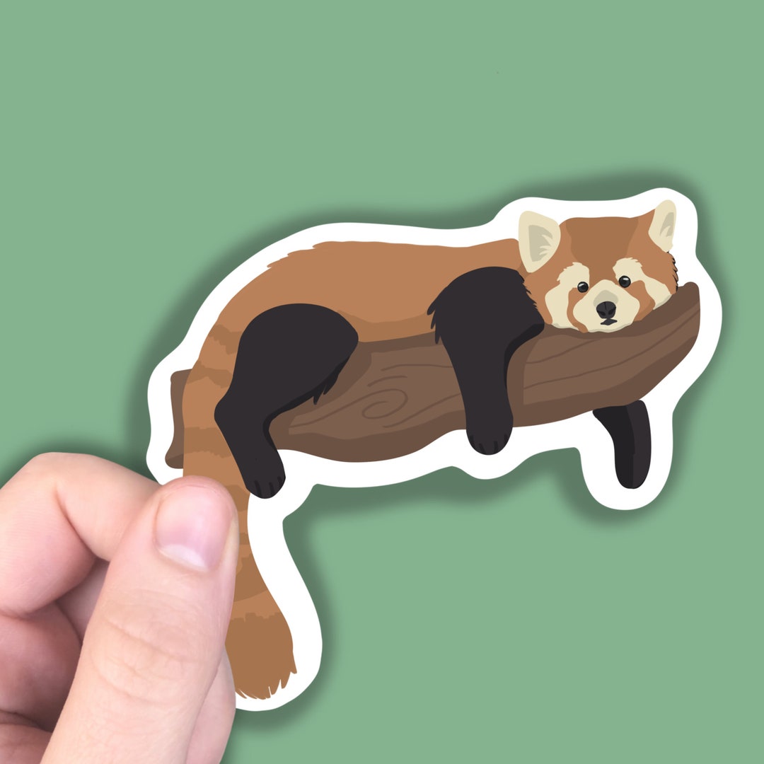 Red Panda Sticker Wildlife Decal Red Panda Zookeeper Handmade Vinyl ...