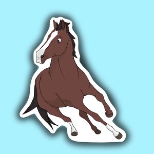 Customizable Animation Horse Sticker Personal Decal Cartoon Horse Gift ...