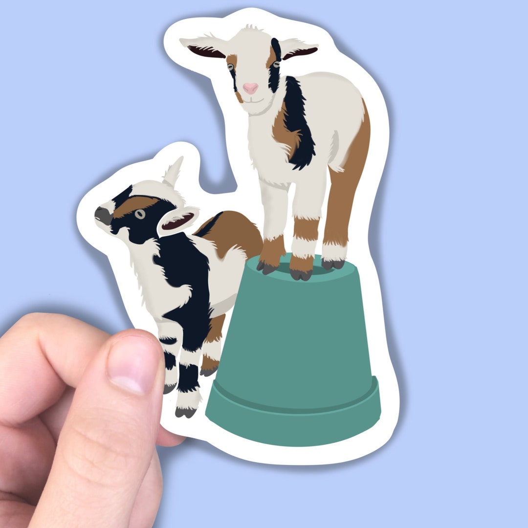 Baby Goats Vinyl Sticker Goat Rescue Cute Baby Goats Rescue Collection ...