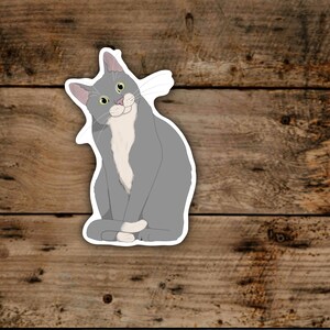 Cat Customizable Sticker Personal Decal Gift for Cat Lover Handmade ...