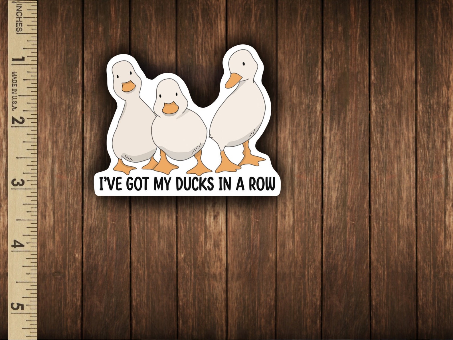 Duck Sticker Wildlife Decal Ducks in A Row Handmade Vinyl Decal Water ...