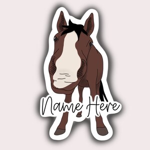 Customizable Horse Sticker Personal Decal Gift for Equestrian Handmade ...
