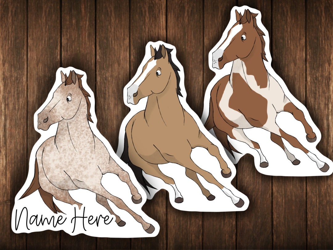 Customizable Animation Horse Sticker Personal Decal Cartoon Horse Gift ...