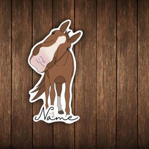Customizable Head Tilt Horse Sticker Personal Decal Gift for Equestrian ...