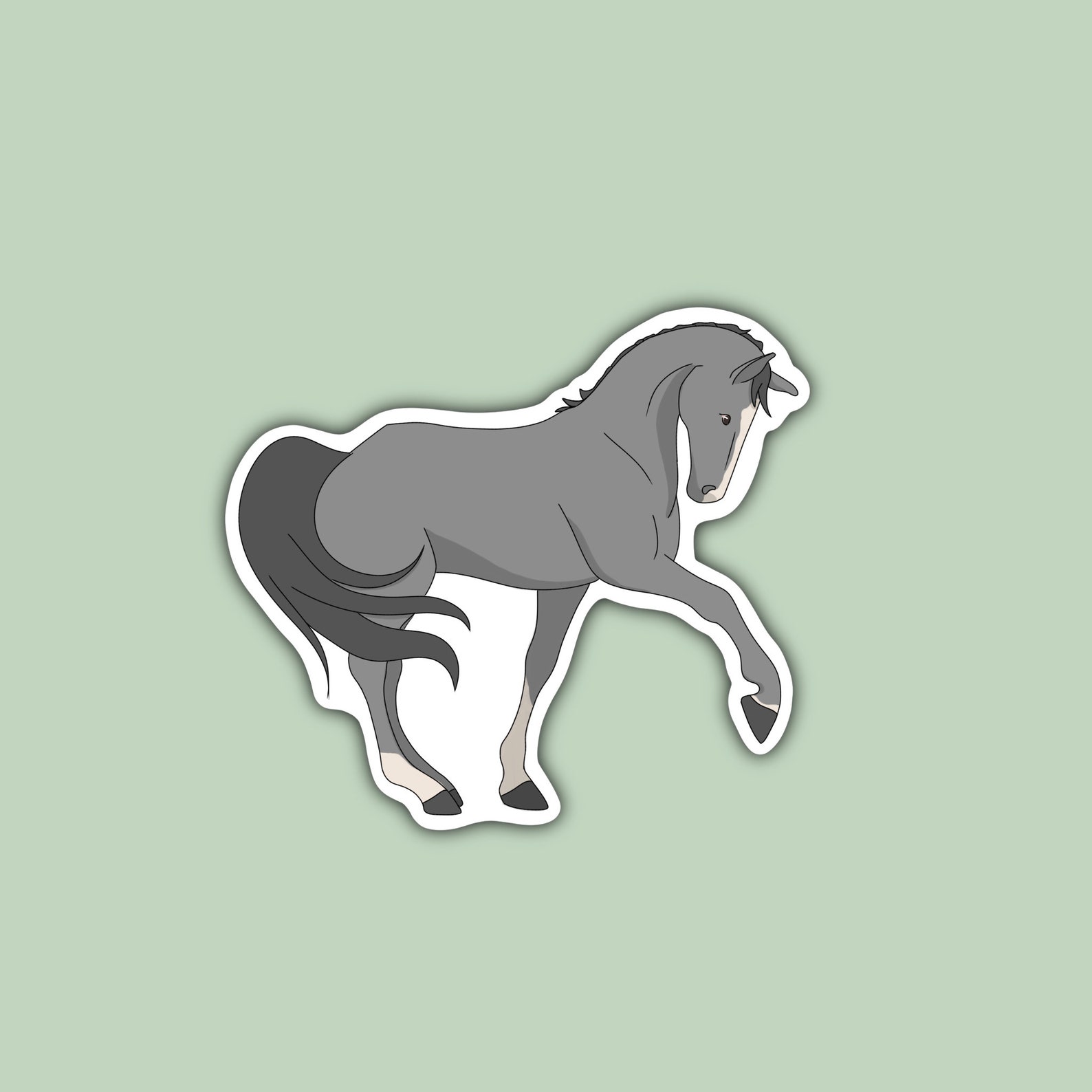 Customizable Horse Sticker Personal Decal Gift for Equestrian Handmade ...