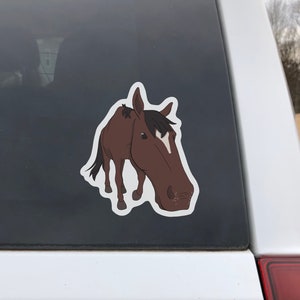 Customizable Cute Horse Sticker Personal Decal Gift for Equestrian ...